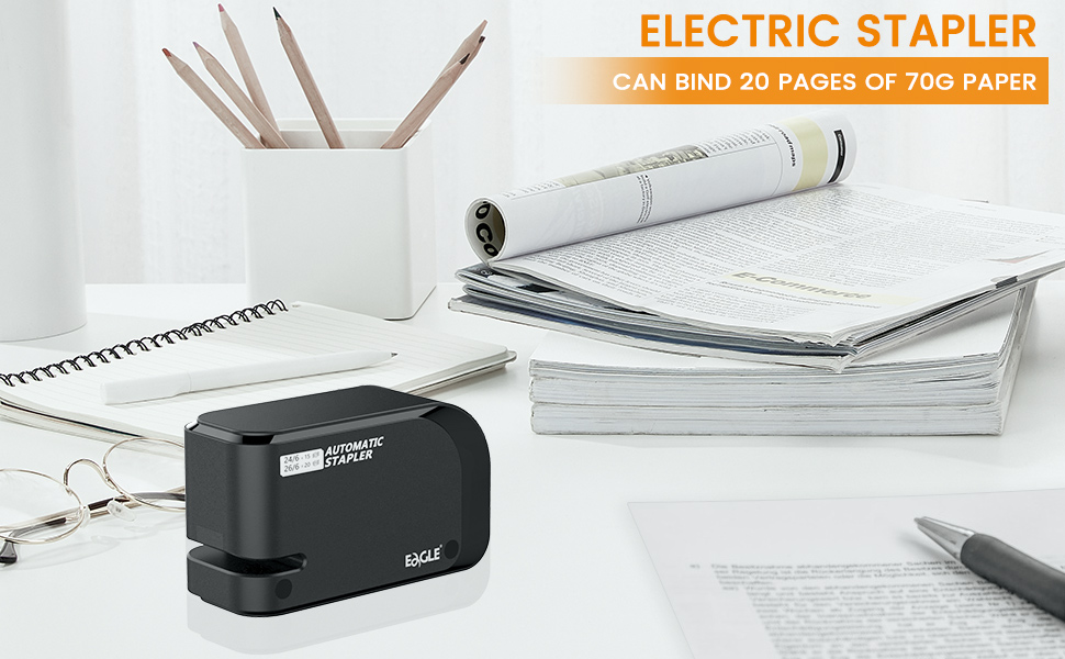 EAGLE Automatic Electric Stapler With free 1000 Staples Office School ...
