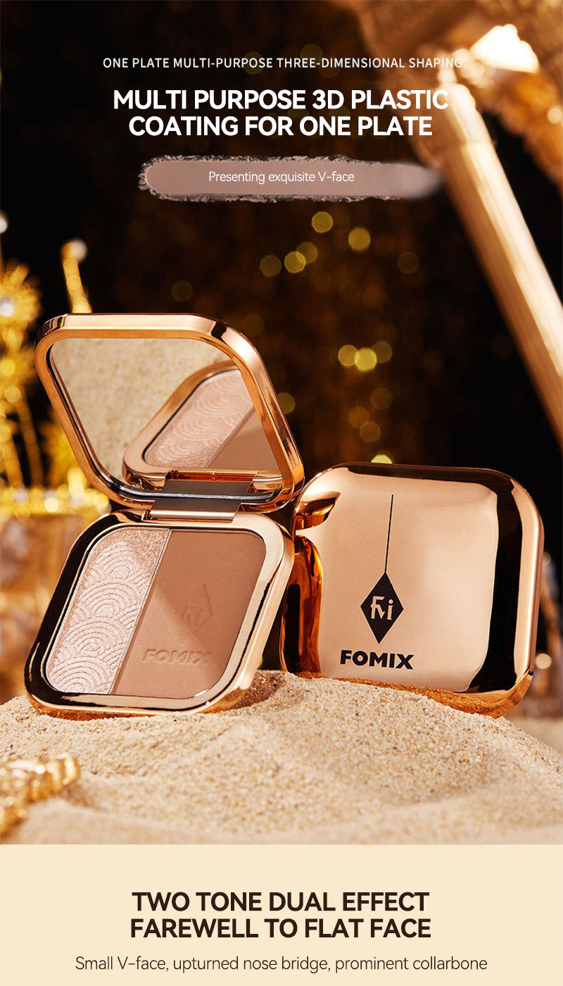 FOMIX two-color highlight contouring all-in-one palette brightens three ...