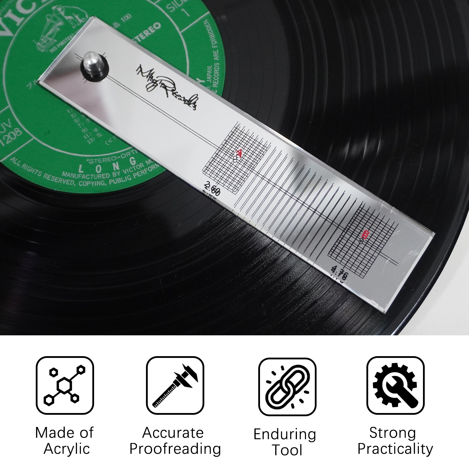 Cartridge Stylus Alignment Protractor Adjustment Tool Phonograph ...