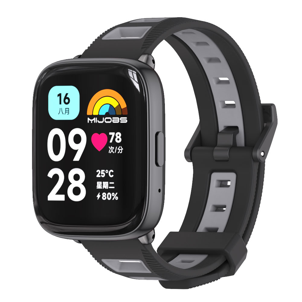 MIJOBS Waterproof Metal Quick Release Connector Strap For Redmi Watch 3 ...
