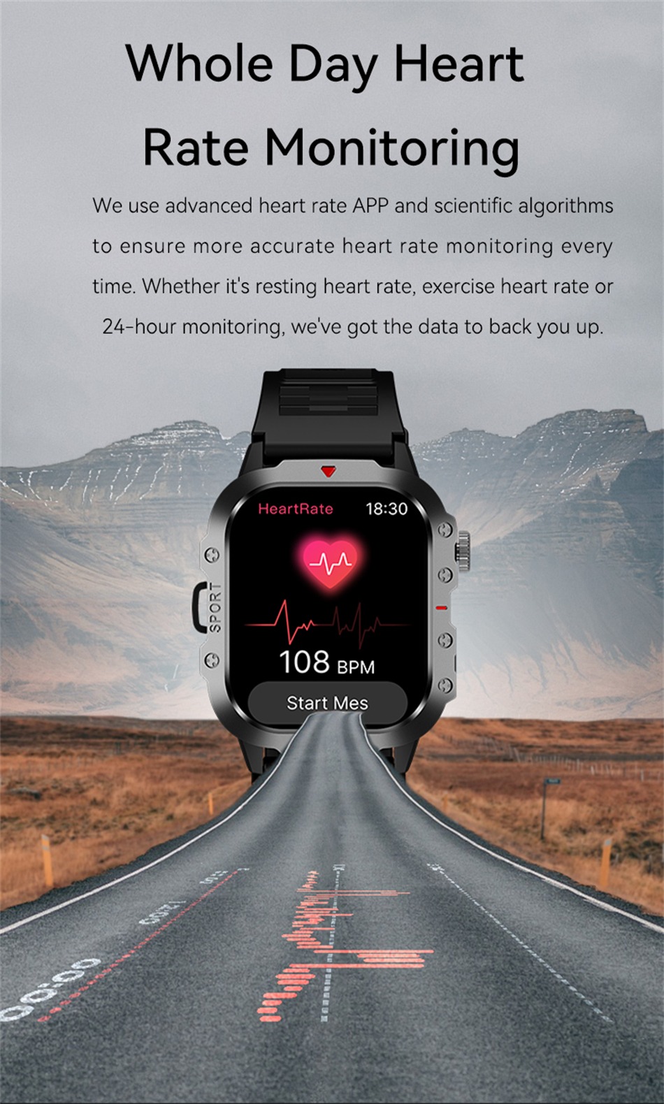 New For Xiaomi Watch H11 Smart Watch Men Women Android Blood Pressure ...
