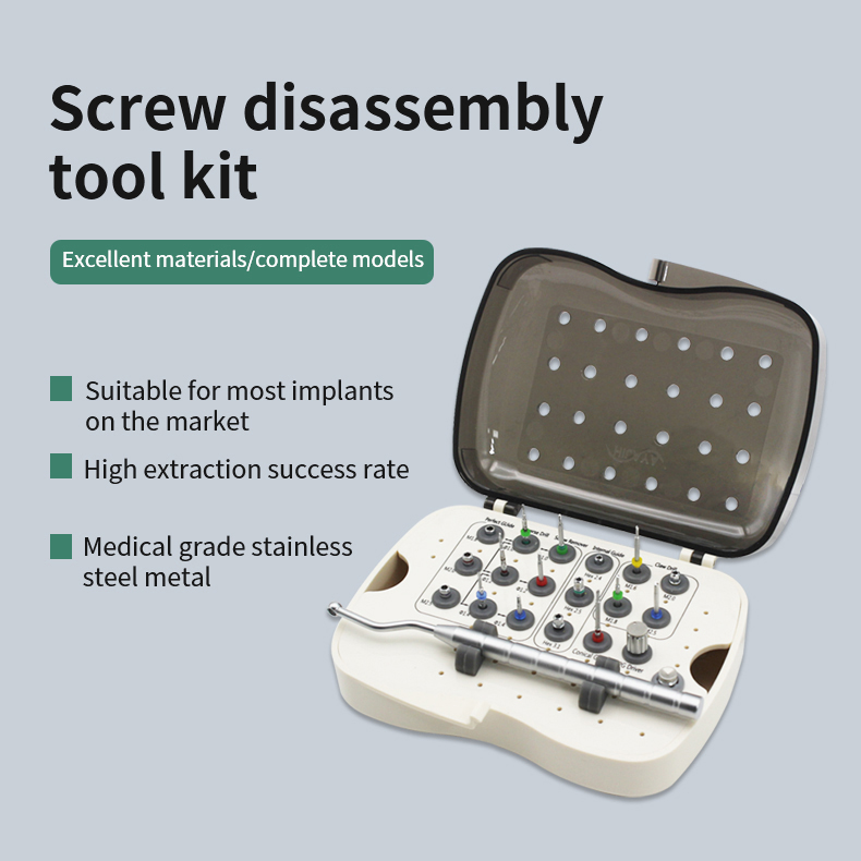 Dental Implant Broken Screw Remover Kit Reverse Drill Guide Driver SR ...