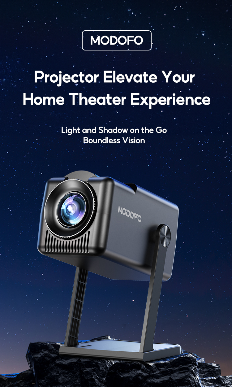 MODOFO K300 Mini Smart Projector 4K with 360° Adjustable projector ...