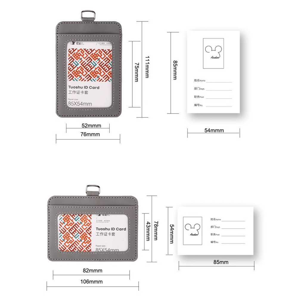 Work Permit Card Holder ID Holder Badge with Hanging Neck Lanyard ...