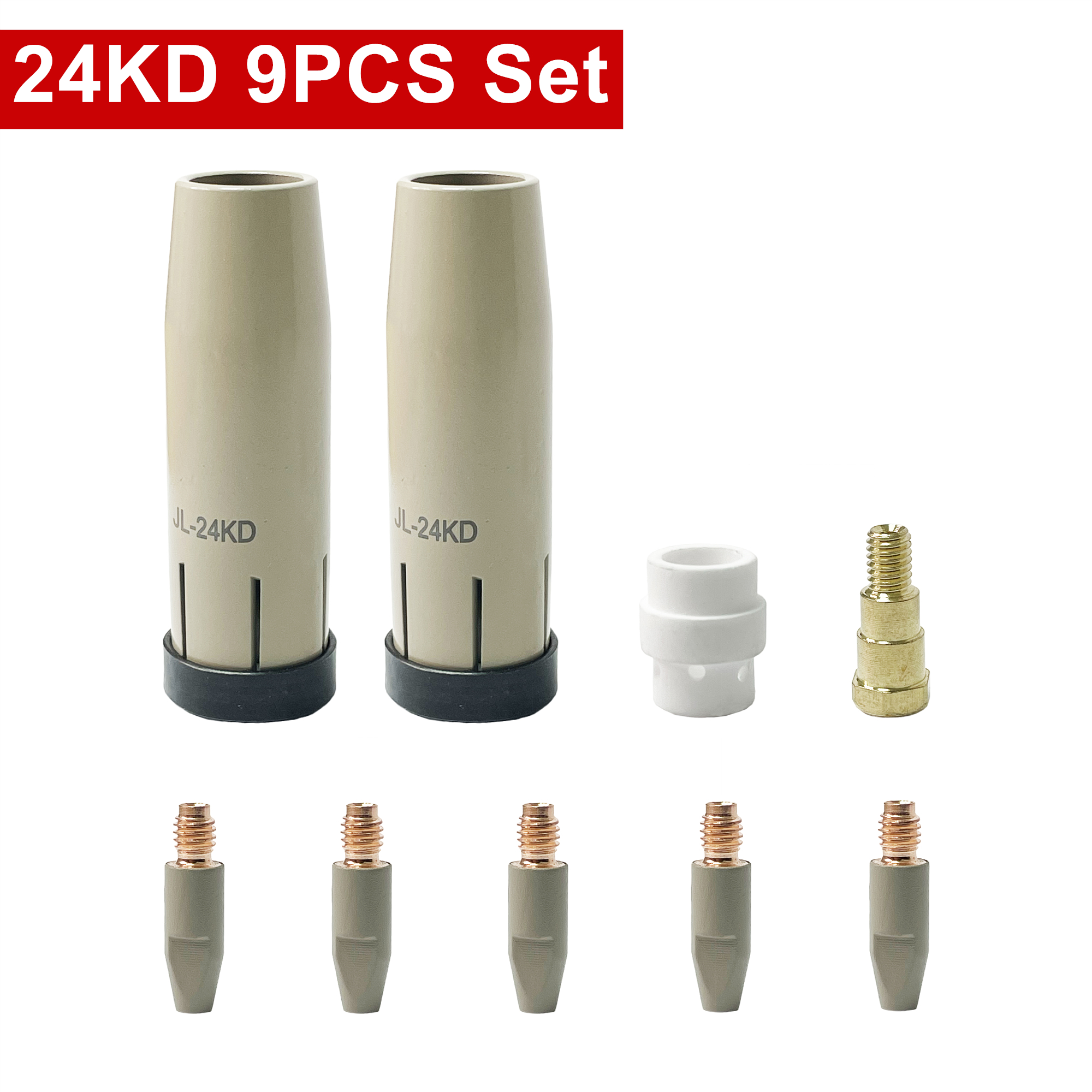 9Pcs/Set, 24KD New Coating Protection nozzle 0.8/1.0/1.2mm MIG Torch ...