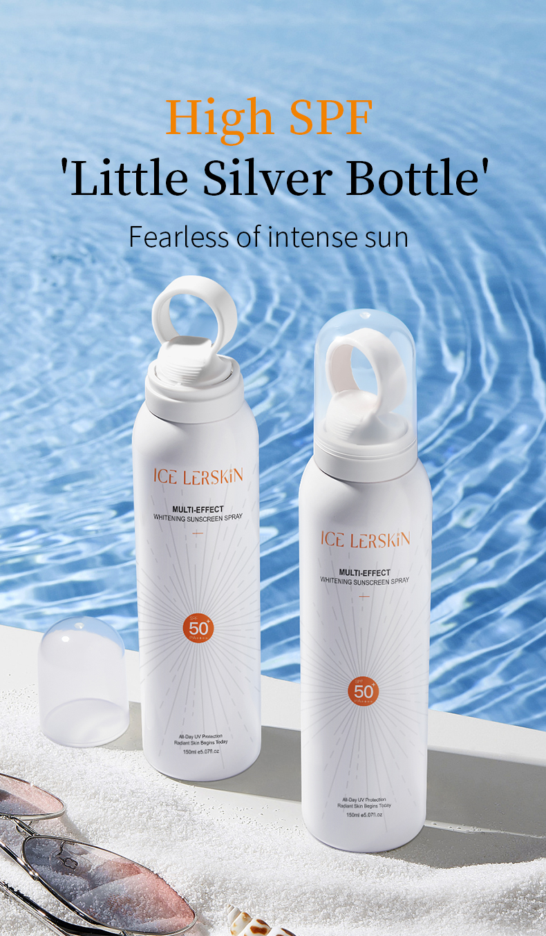 ICE LERSKIN Sunscreen Spray SPF 50 PA++++ Multi-effect Whitening All ...