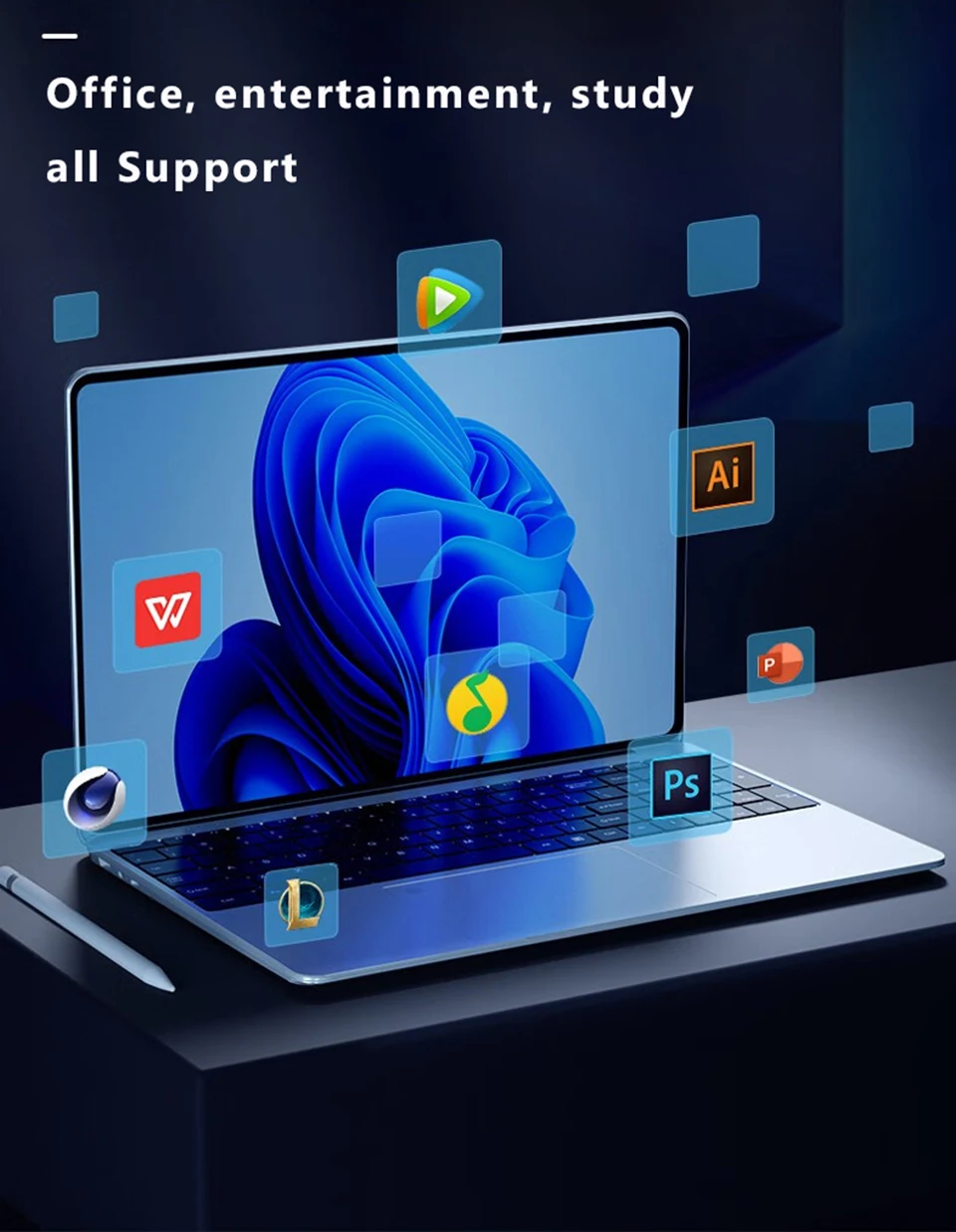 Student Notebook Learning Laptop 14.1 inch Intel core i7 12G RAM 128GB ...