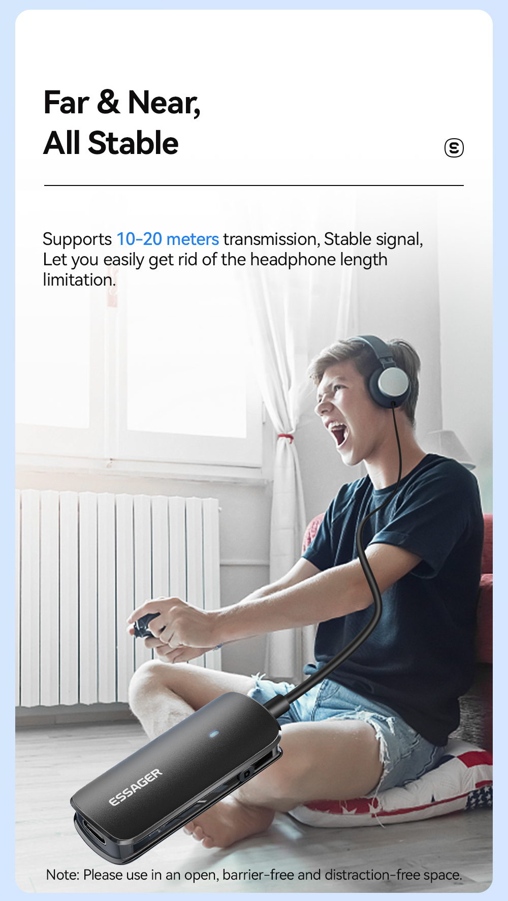 Essager Multifunctional Bluetooth 5.3 Adapter Type-C 3.5mm Audio Cable ...