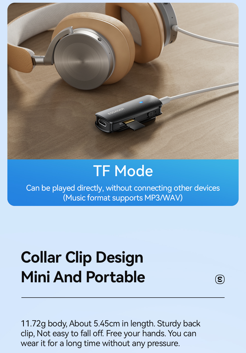The Essager Bluetooth 5.3 Adapter includes Type-C, a 3.5mm audio cable ...