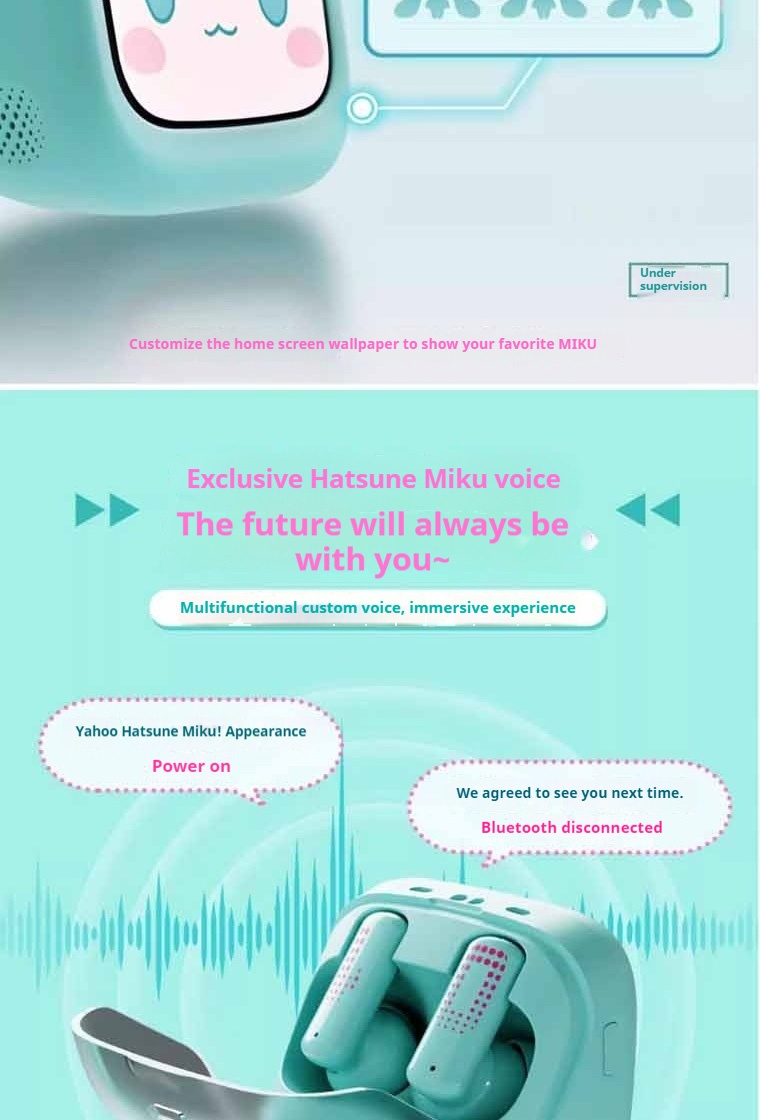 BilibiliGoods Hatsune Miku CUBE FACE LCD Touch Screen Real Wireless ...