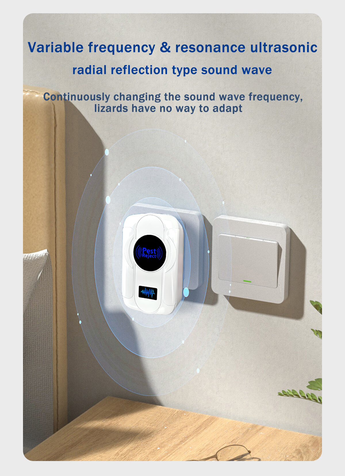 No geckos for 100 years Lizard Repellent Ultrasonic Safe and radiation ...