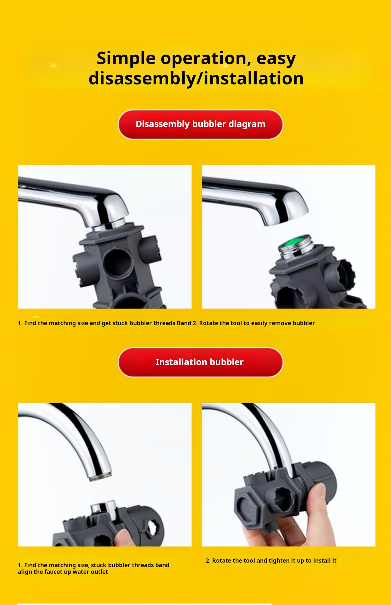 Faucet bubble nozzle wrench kitchen washbasin outlet valve core multi ...