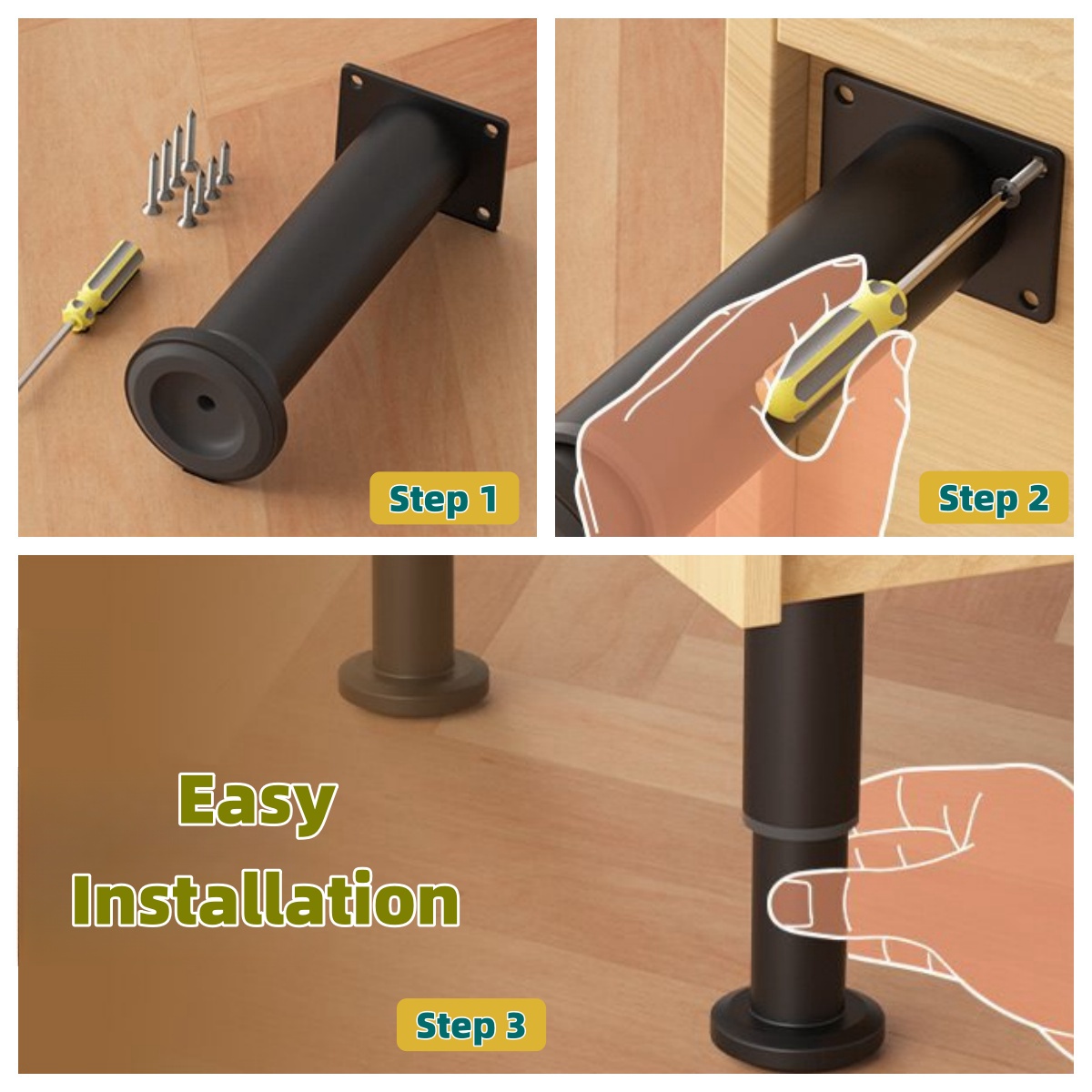 42/72cm Adjustable Metal Table Leg kaki meja Bed Leg Support kaki sofa ...