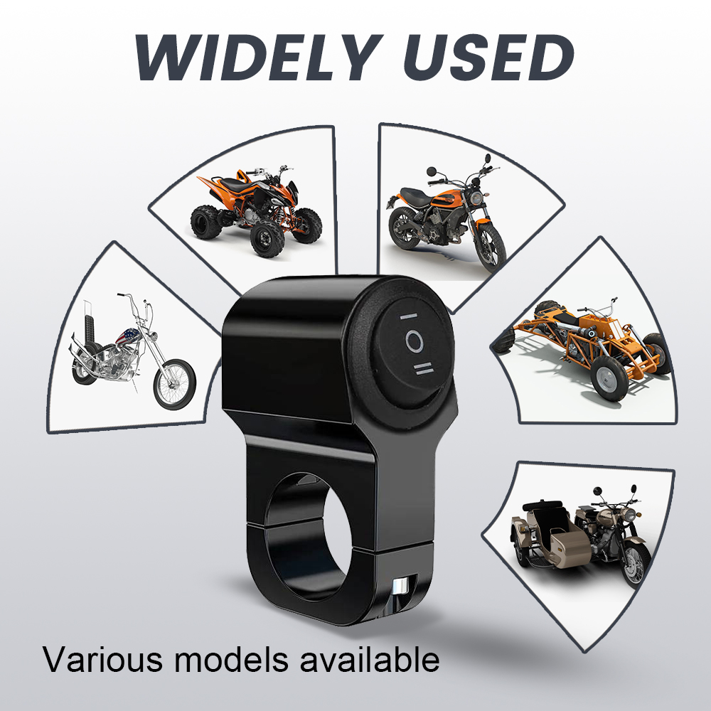 Universal Motorcycle 3 Way Switch ON OFF Mini Driving Light Switch With ...