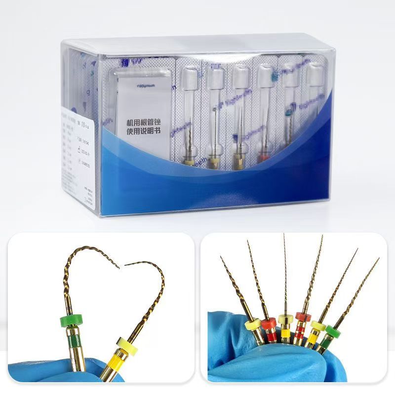 Dental/ 6PCS Endo Files E-FLEX Gold Dental Root Canal Files Heat ...