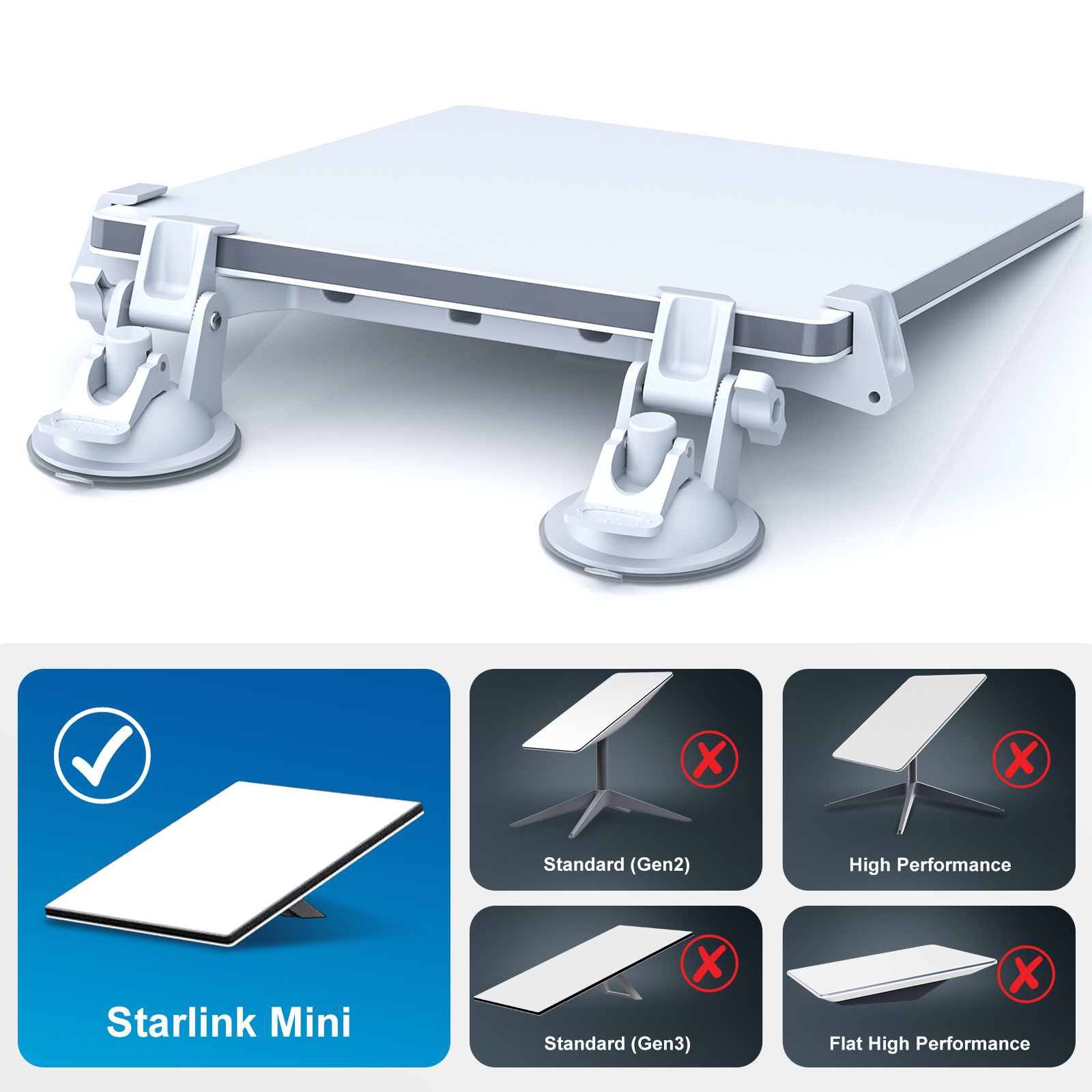 Starlink Mini Bracket For Dashboard Windshield Suction Cup Holder For ...