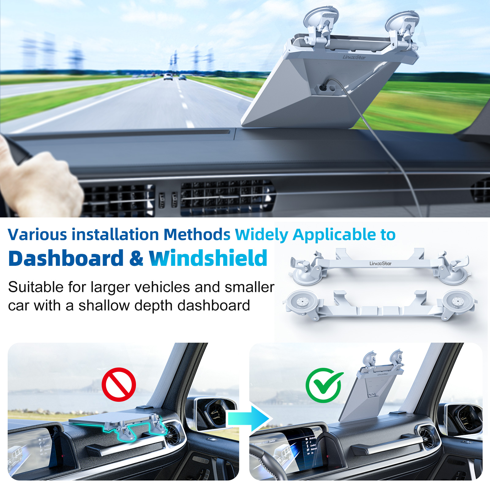 Starlink Mini Bracket For Dashboard Windshield Suction Cup Holder For ...