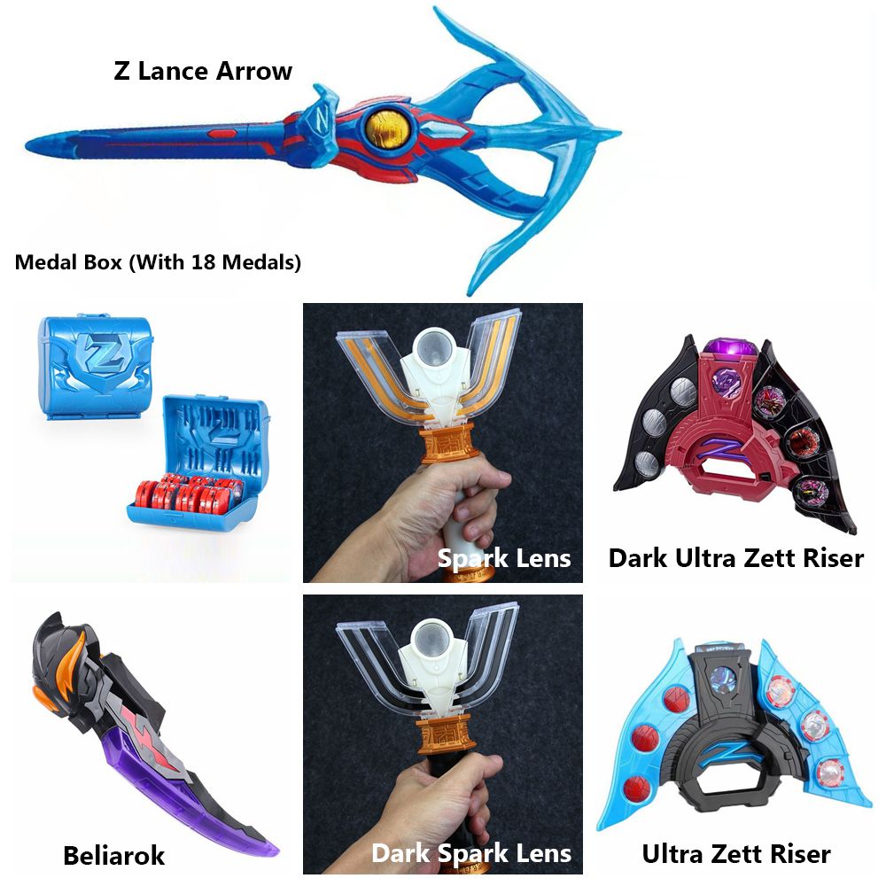SHLY Ultraman Zett Riser Kids Toy Ornament Sound Light Action Figure ...