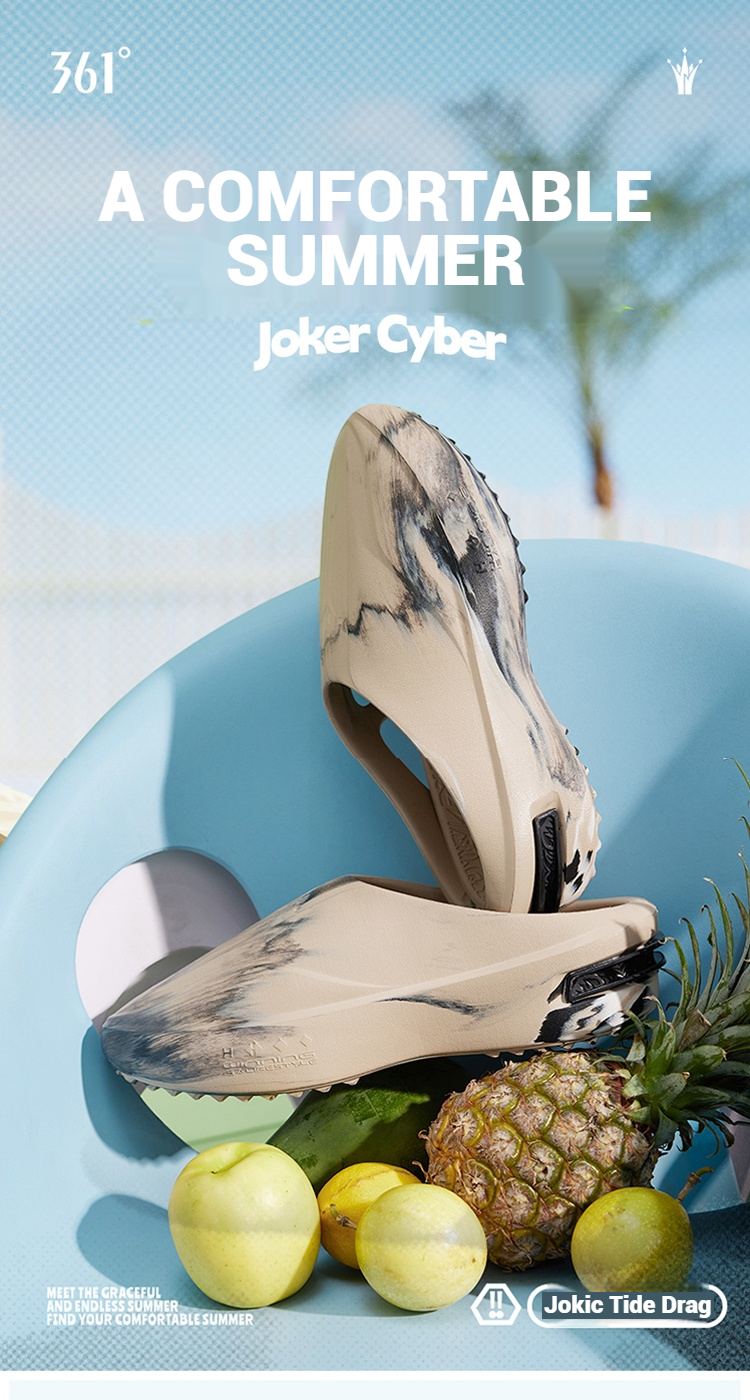 361 Degrees Joker Cyber Men Slipper Slides Outdoor 672521104 | Shopee ...