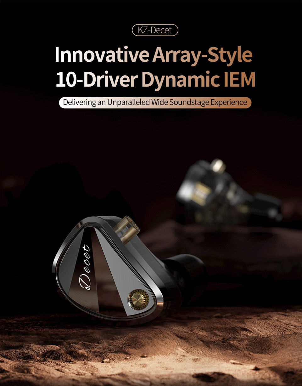 KZ Decet 10 Unit Upgraded Drive 5DD Dynamic Drive Earphones Adjustable ...