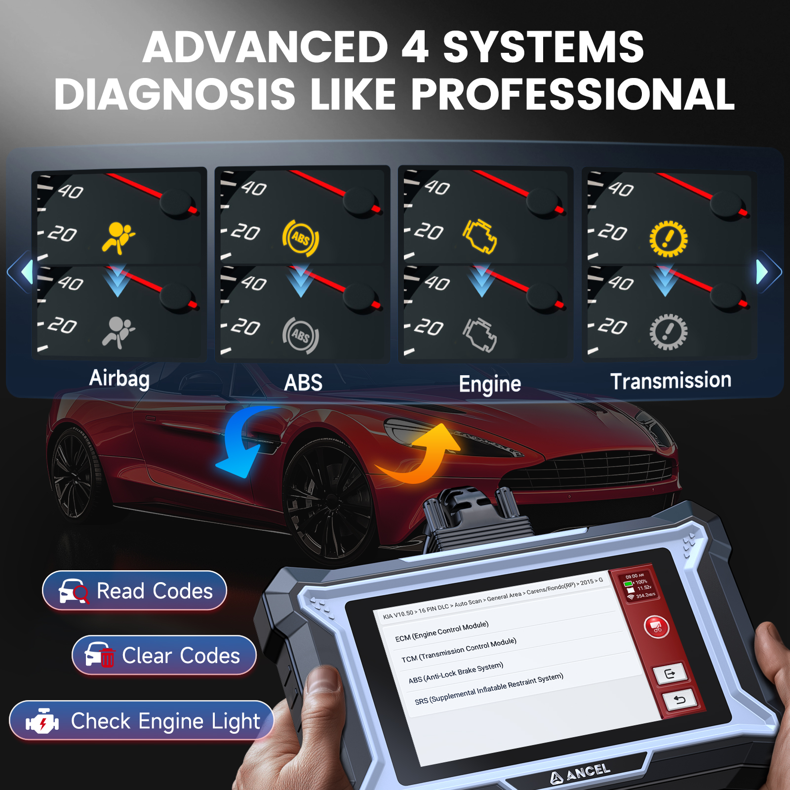 【Ship From Malaysia】ANCEL DS100 obd2 scanner Diagnostic Tools Car Automotive Scanner with 7 ...
