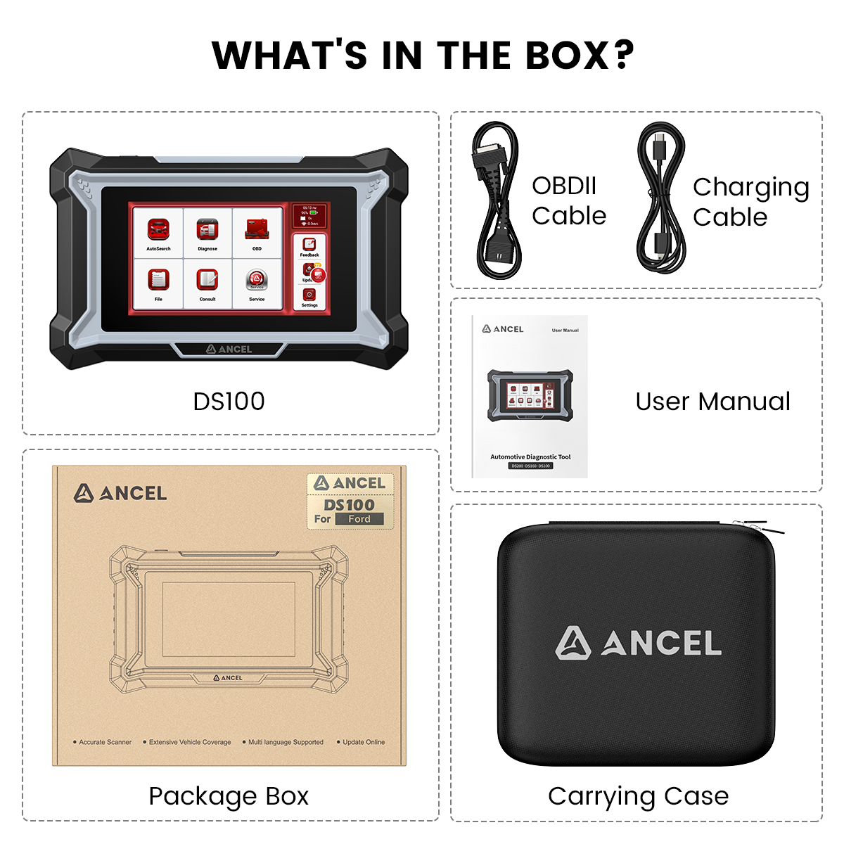 【Ship From Malaysia】ANCEL DS100 obd2 scanner Diagnostic Tools Car Automotive Scanner with 7 ...