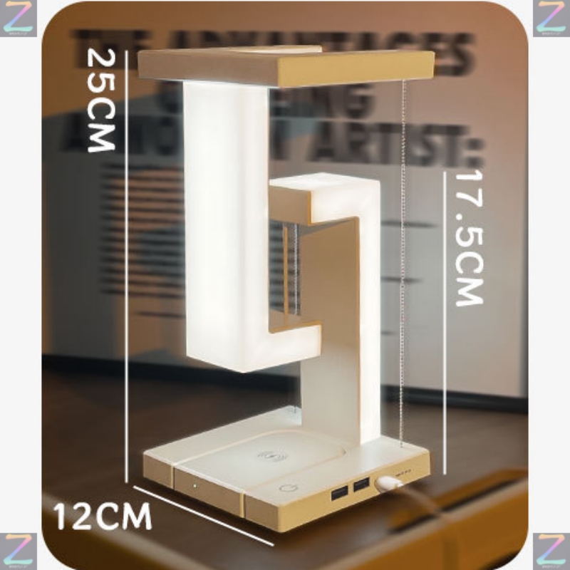 LED Levitating Desk Light With Wireless Phone Charging Touch Switch ...