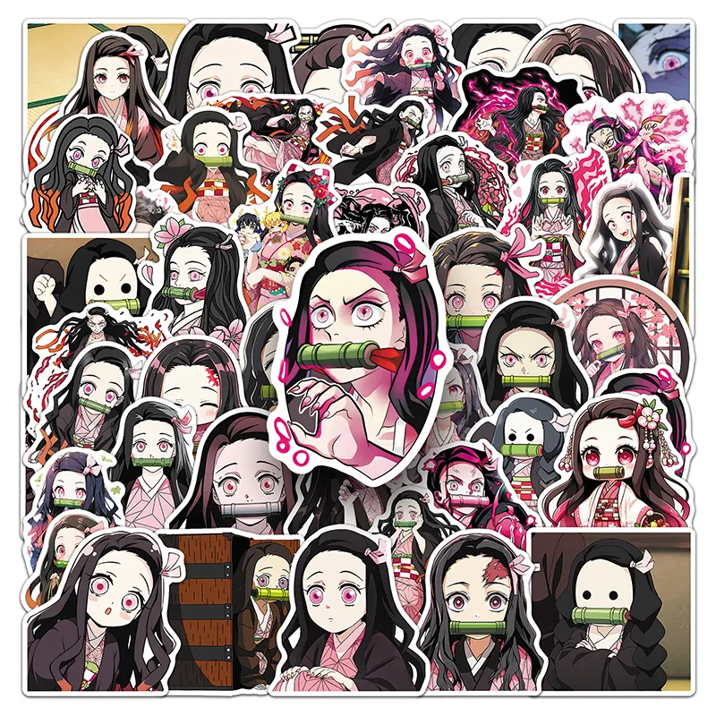 50pcs Anime Kamado Nezuko Stickers DIY Phone Laptop Luggage Skateboard ...