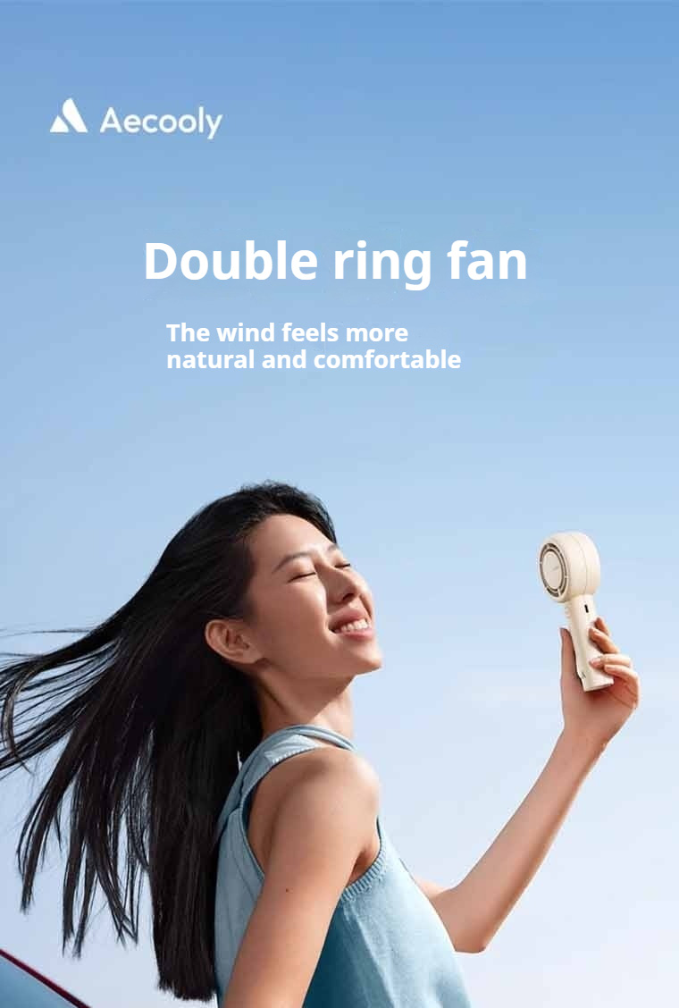 Aecooly PB01 Ultra High Speed Energy saving Handheld Small Wind Cannon Mini Portable USB Fan ...
