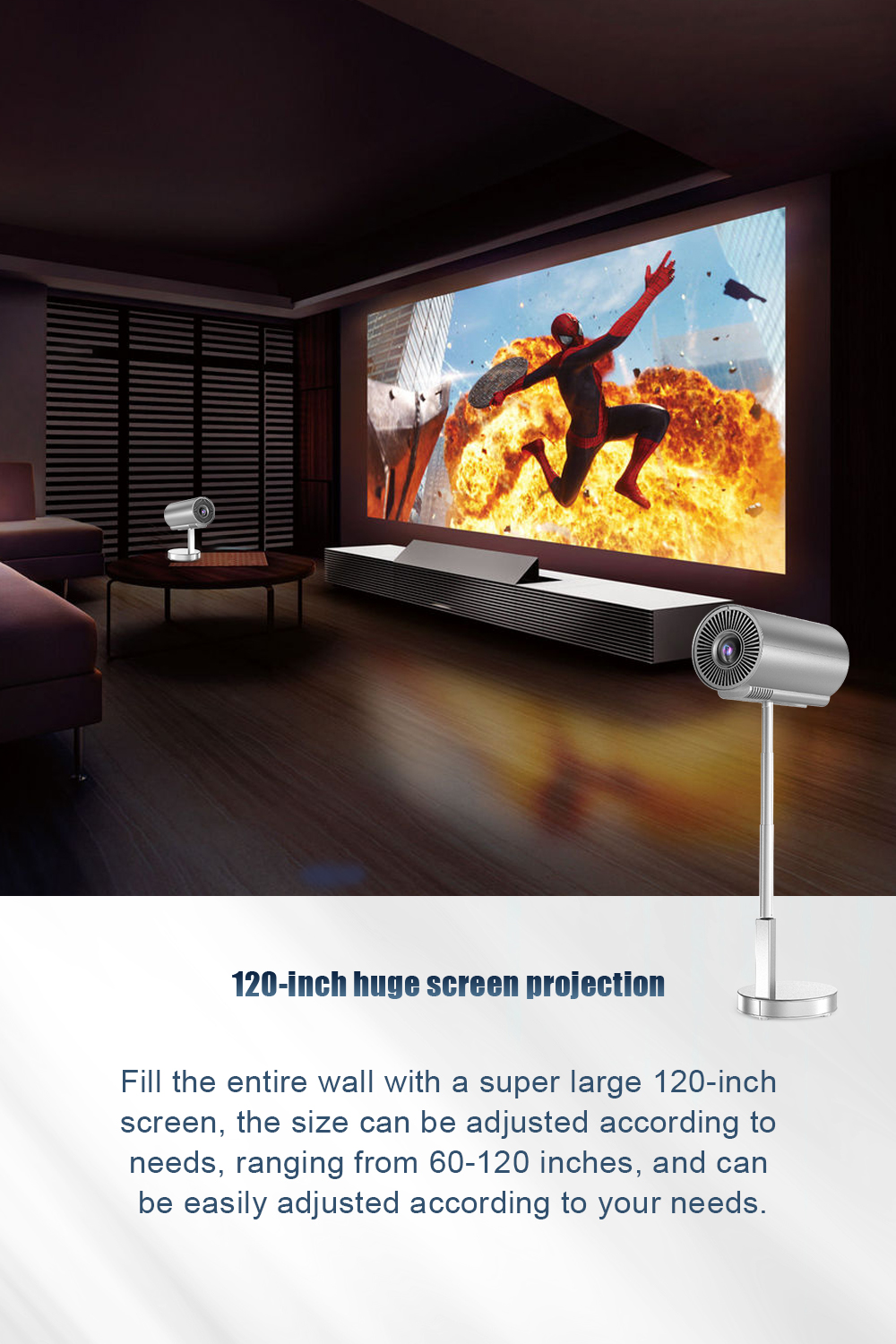TS-3 Mini Portable Projector Full HD LCD Projector for Classroom Home ...