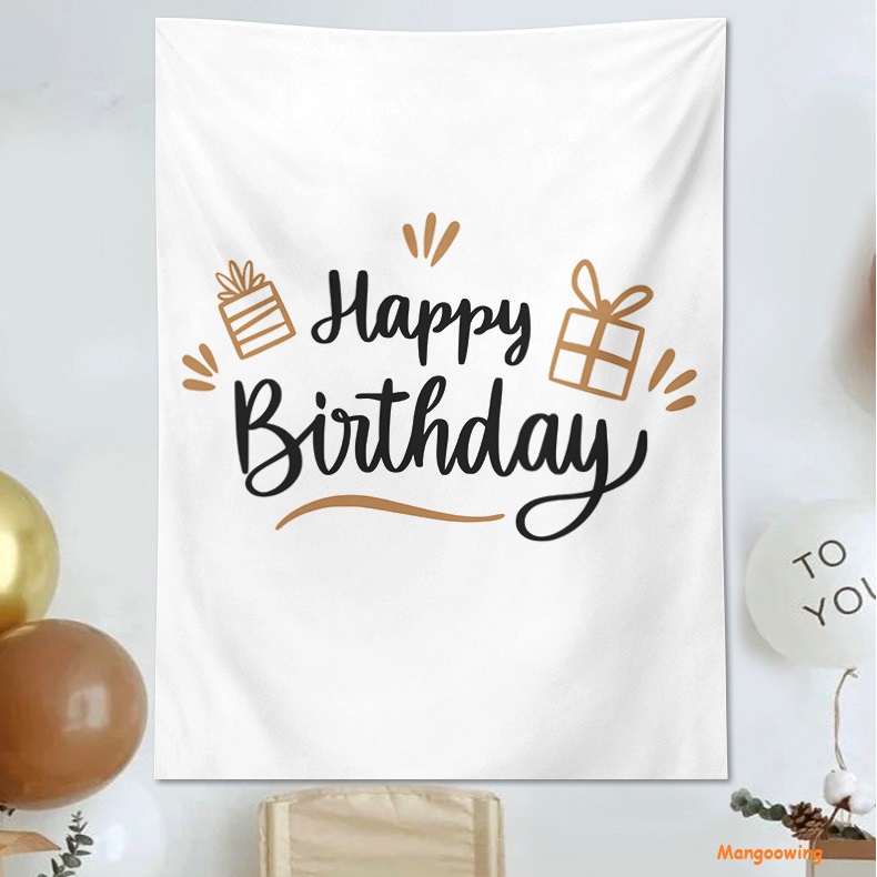 Happy Birthday Wall Hanging Tapestry Custom Birth Party Backdrop ...