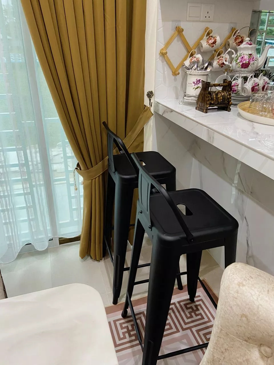 【𝟐-𝟑 𝐝𝐚𝐲𝐬 𝐝𝐞𝐥𝐢𝐯𝐞𝐫𝐲】YIJU Bar Chair 76CM Bar Stool Chair Tolix Kerusi ...