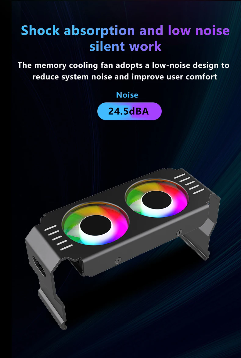 ICE Whale D50 RAM Heatsink Dual 5020 Fans ARGB Light Synchronous Memory ...