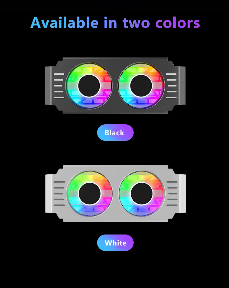 ICE Whale D50 RAM Heatsink Dual 5020 Fans ARGB Light Synchronous Memory ...