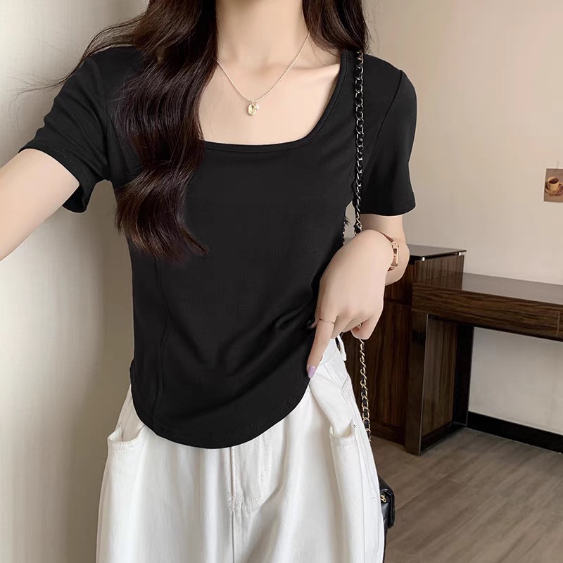 【12 Hour Ship】Women Structure Line T-Shirt Tops For Women Croptop ...