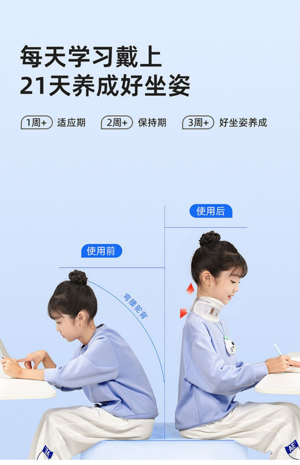 Kids Neck Brace for Spine Pain and Posture Correct Cervical Prevent ...