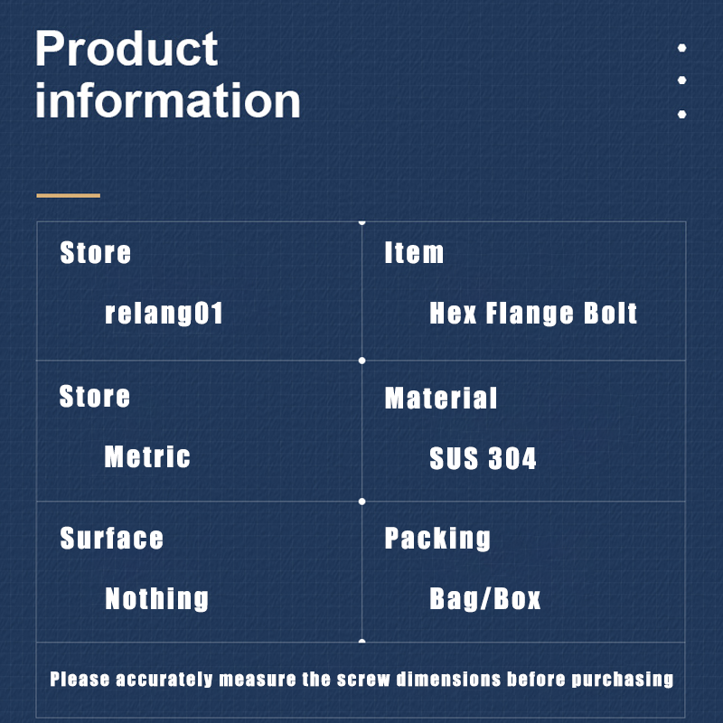 [RL] [1PCS] Hex Flange Bolt 304 M4-M12 SUS Stainless Steel Allen Bolts GB5789 Screw Skru Spanner ...