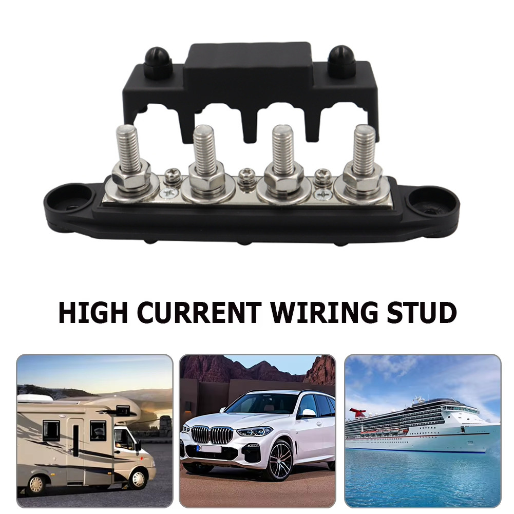 4 Post Power Distribution Block Terminal Screw Bus Bar M8 M10 High Current Wiring Stud Battery ...