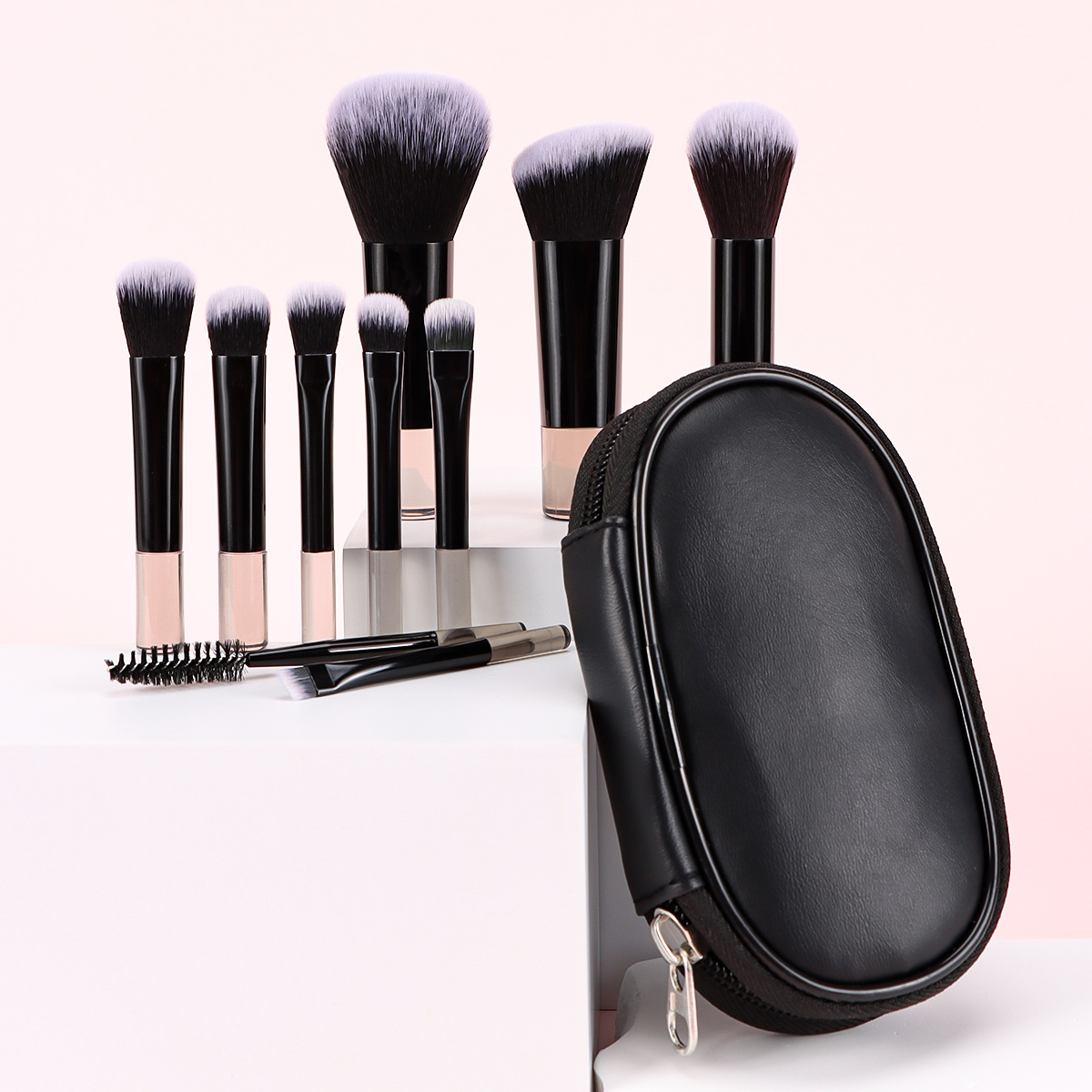 New 10 Mini Makeup Brush Set With Brush Bag, Complete Set Of Loose ...