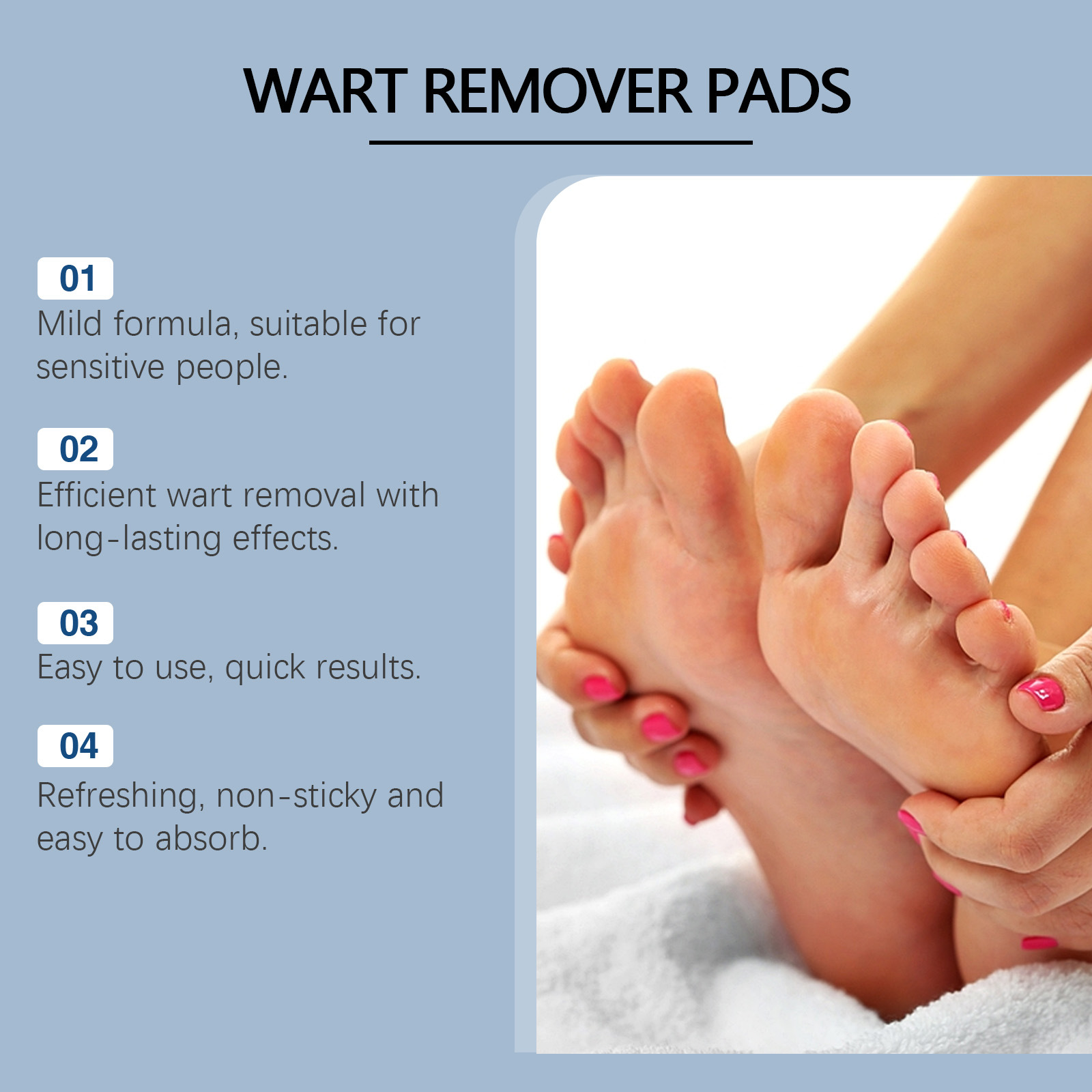 Plantar Wart Remover Pads, 24pcs Highly Potent Wart Removal Treatment ...
