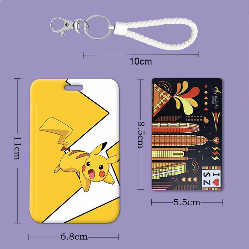 Game pokemon card holder Pikachu students gift name tags card cover ...