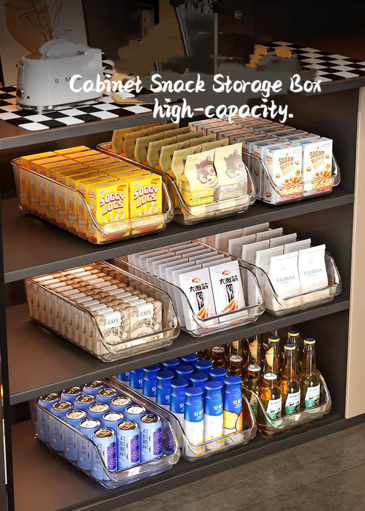 Cupboard Organiser Drawer Transparent Acrylic Kitchen Desktop Snacks ...