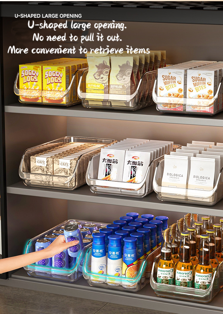 Cupboard Organiser Drawer Transparent Acrylic Kitchen Desktop Snacks ...