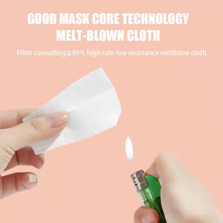 HOMLY ⚡Ready Stock⚡10/50pcs 5 PLY Face Mask Kids Disposable Earloop Flu ...