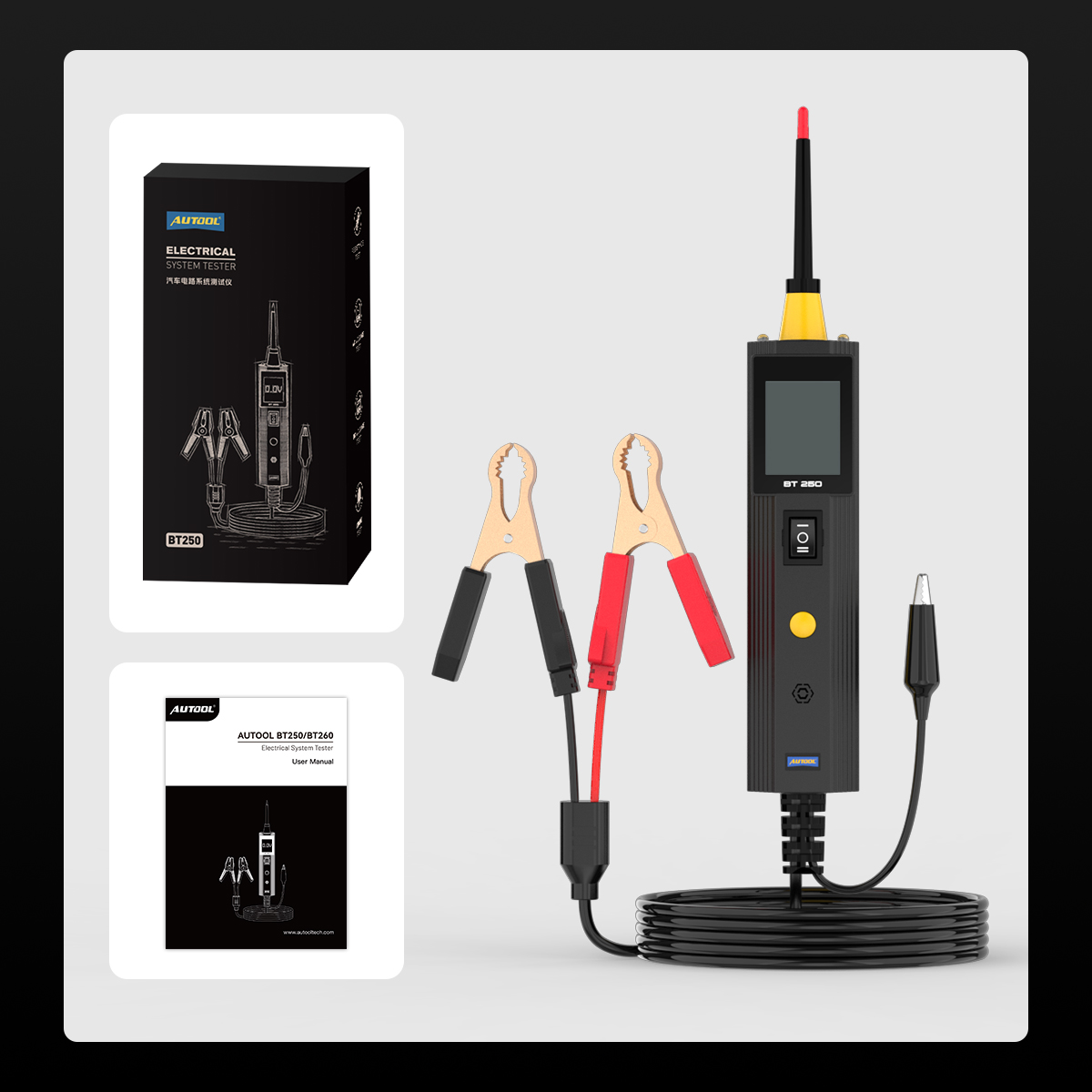 【Local Stock】AUTOOL BT250 Car Circuit Tester Electrical System Analyzer ...