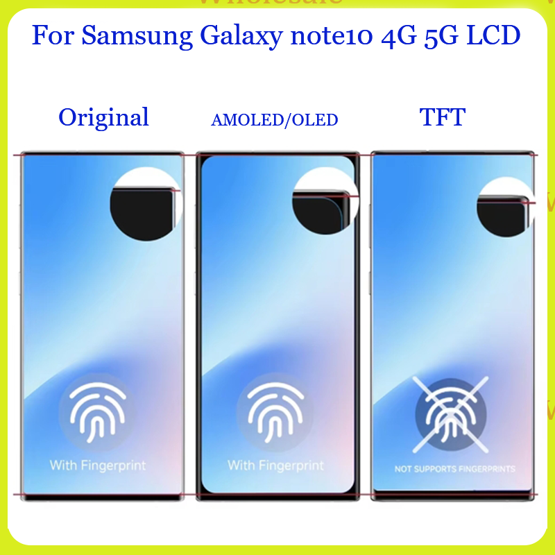 Original AMOLED Samsung Galaxy Note 10 4G 5G LCD Display Touch Screen ...