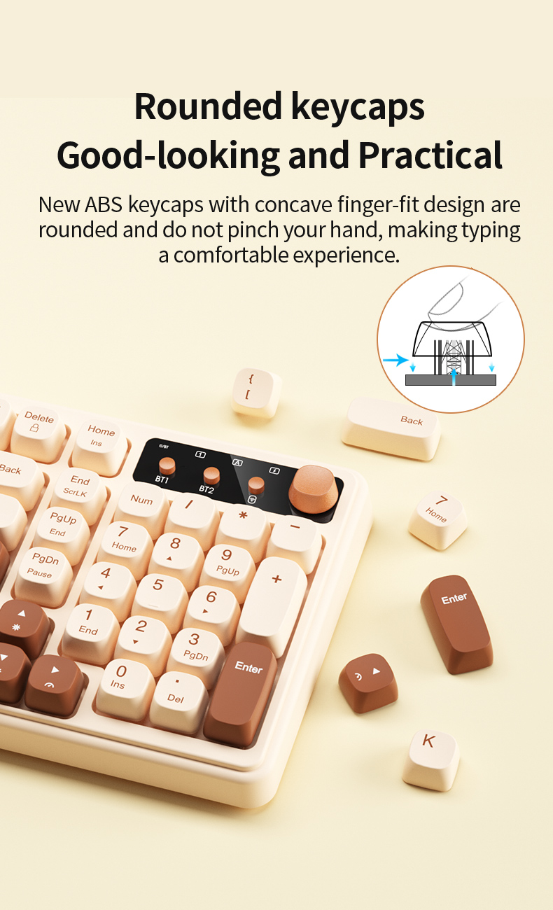 BOW K520 Series Rechargeable Ergonomic Gaming Keyboard RGB Backlight ...