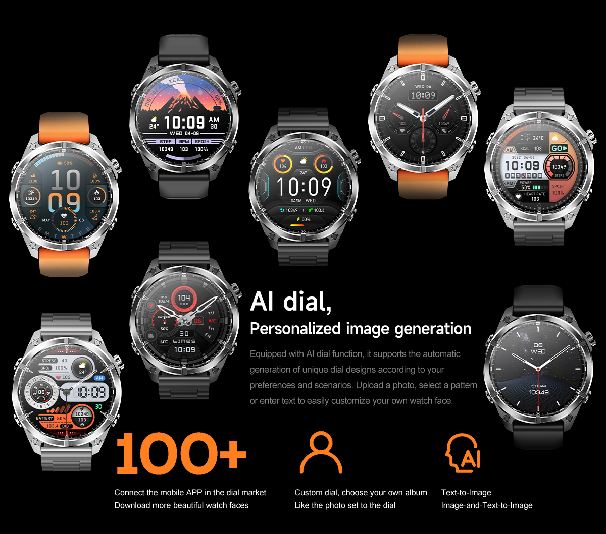 2025 New For Huawei Xiaomi Military Smart Watch AMOLED GPS Track Men ...