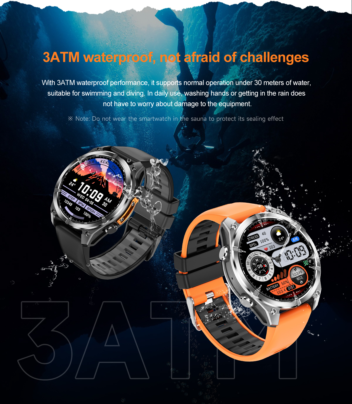 2025 New For Huawei Xiaomi Military Smart Watch AMOLED GPS Track Men ...