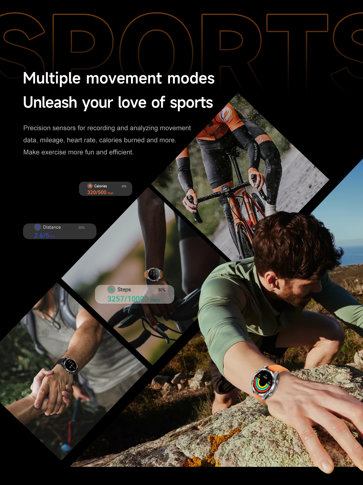 2025 New For Huawei Xiaomi Military Smart Watch AMOLED GPS Track Men ...